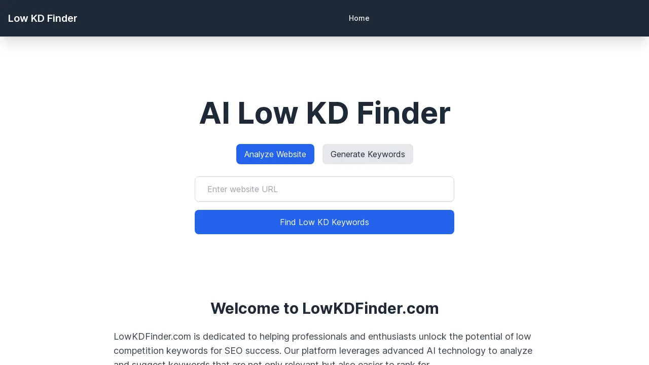 Low KD Finder - BestofAI